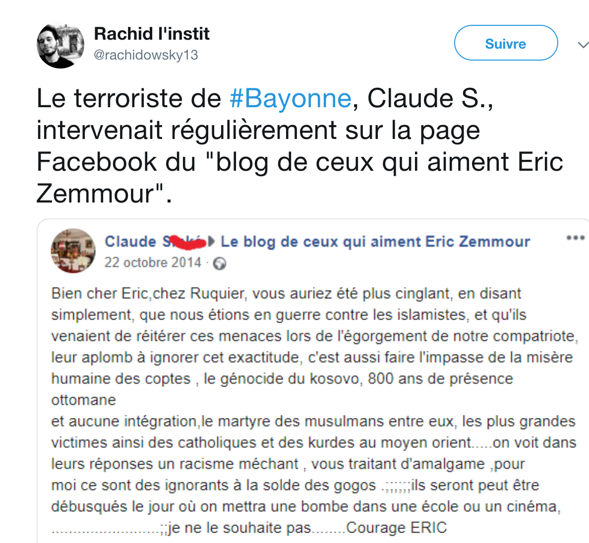 Ce sont les immigrationistes islamophiles qui ont armé le bras de ...